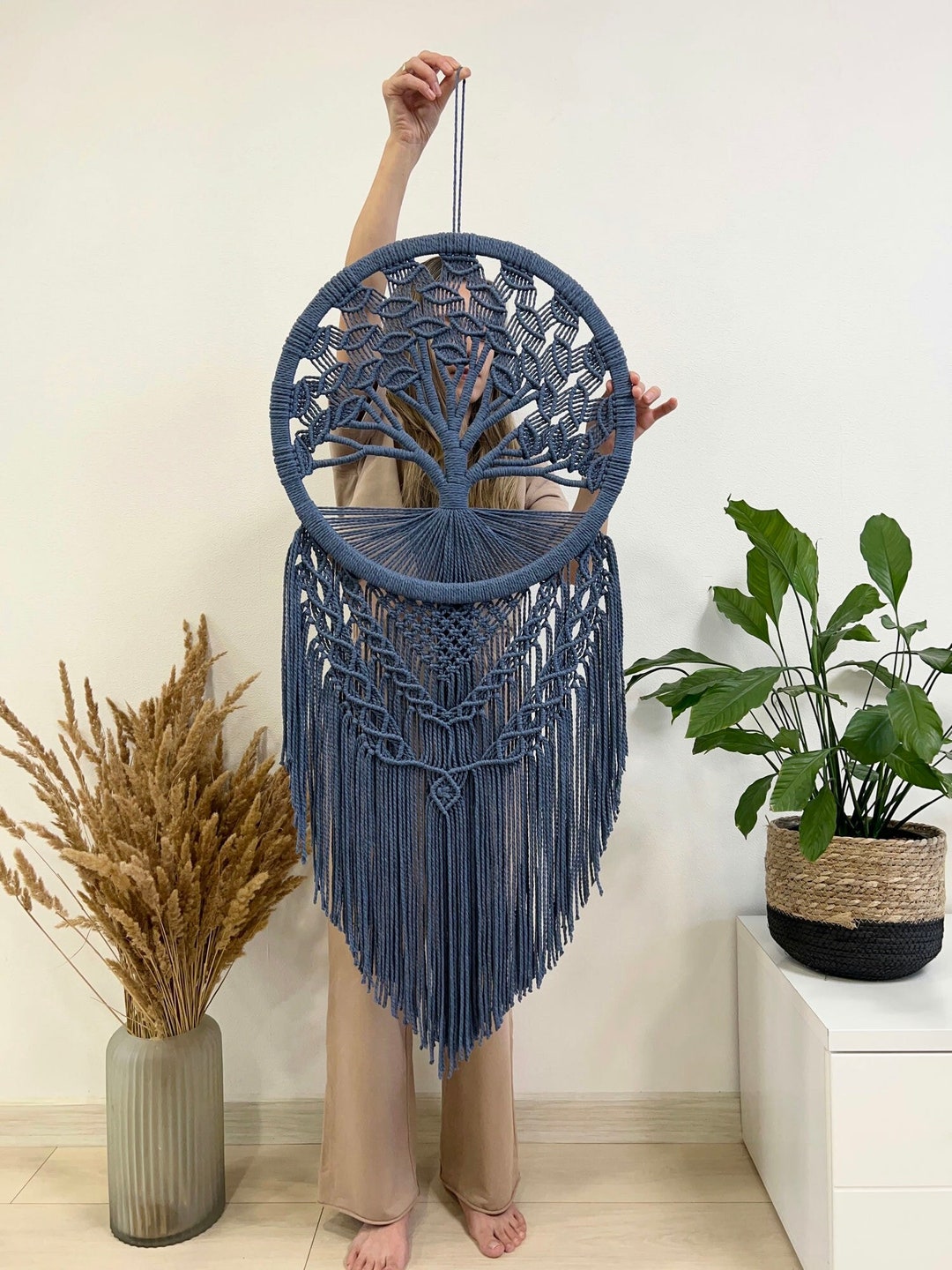 Large Tree of Life Macrame Wall Hanging, Macrame Wall Decor for Living ...