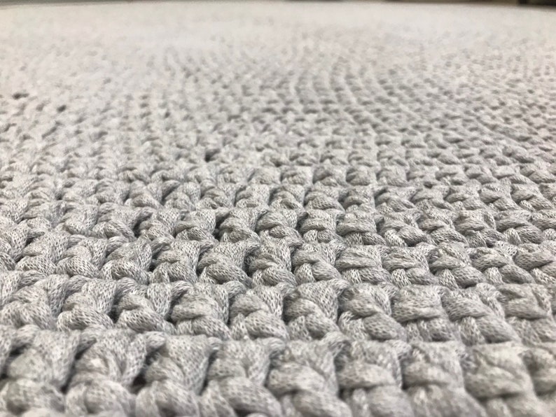 Gray Circle Rug Crochet Round Rug Round Rug Door Rug Round - Etsy