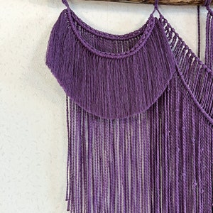 Purple Macrame Wall Hanging, Purple Wall Decor, Large Macrame, Boho ...