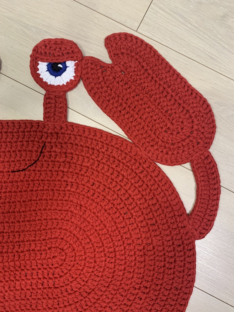Crochet Crab Rug Nursery Rug Rug for Kids Room Crab Mat - Etsy