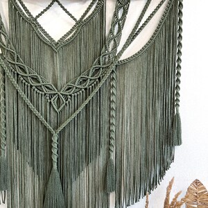 Extra Large Khaki Macrame Wall Hanging With Tassels, Big Macrame, Boho ...