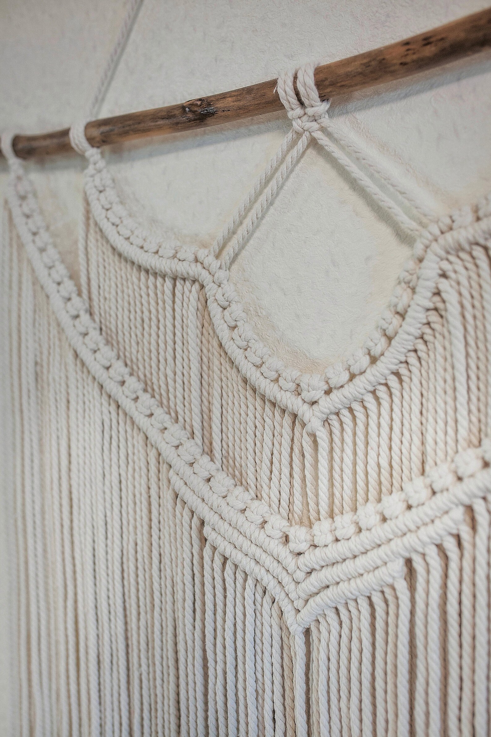 Minimalist Macrame Wall Hanging, Simple Macrame Wall Decor, Wall Art ...