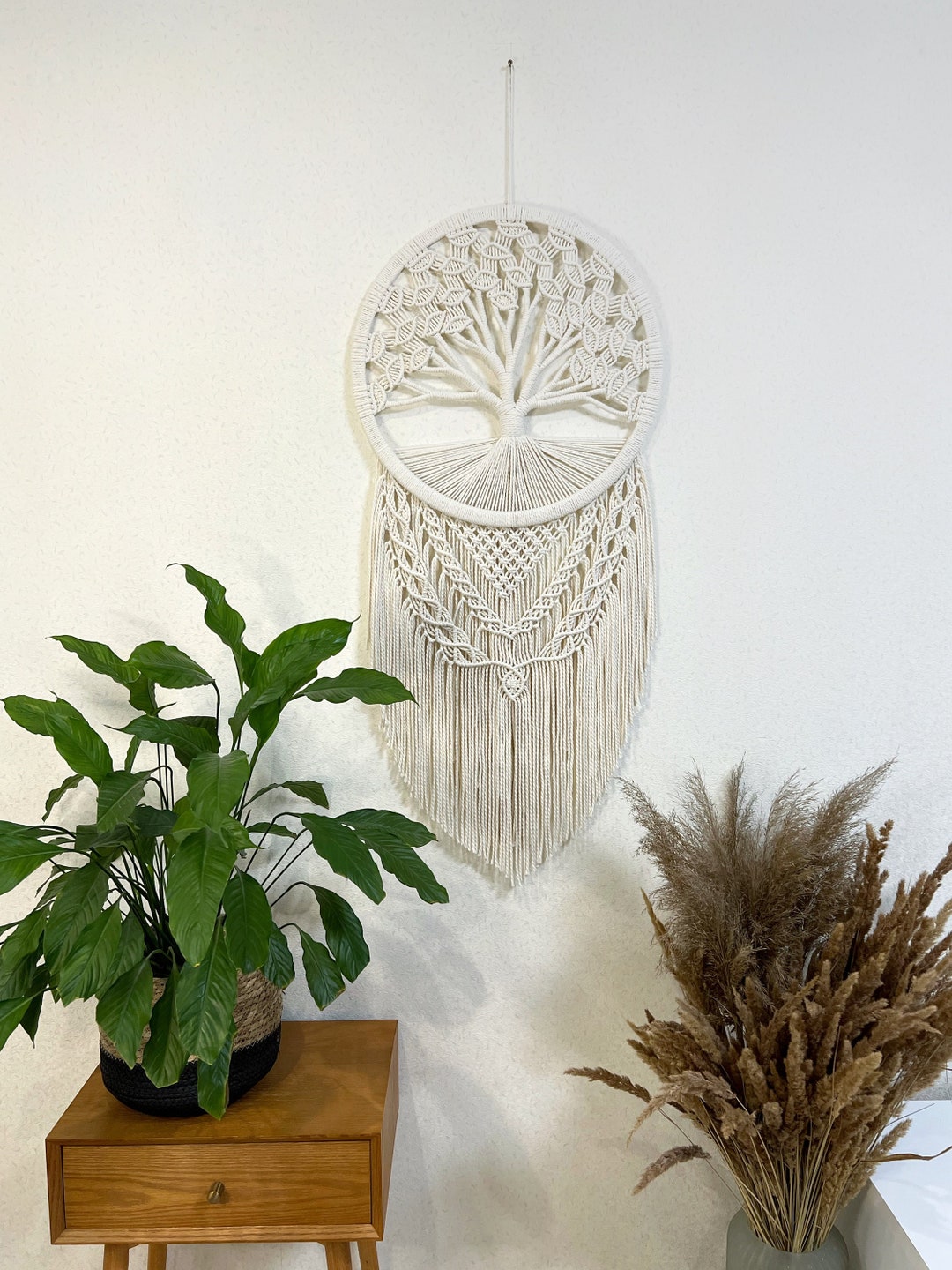 Large Tree of Life Macrame Wall Hanging, Macrame Wall Art for Living ...