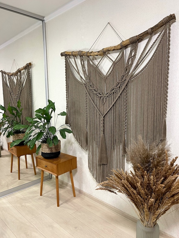 Extra Large Macrame Wall Hanging With Tassels Big Macrame - Etsy