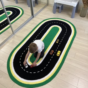 Race Road Track Toddler Play Mat Play Mat Car Race Car Track Rug for ...