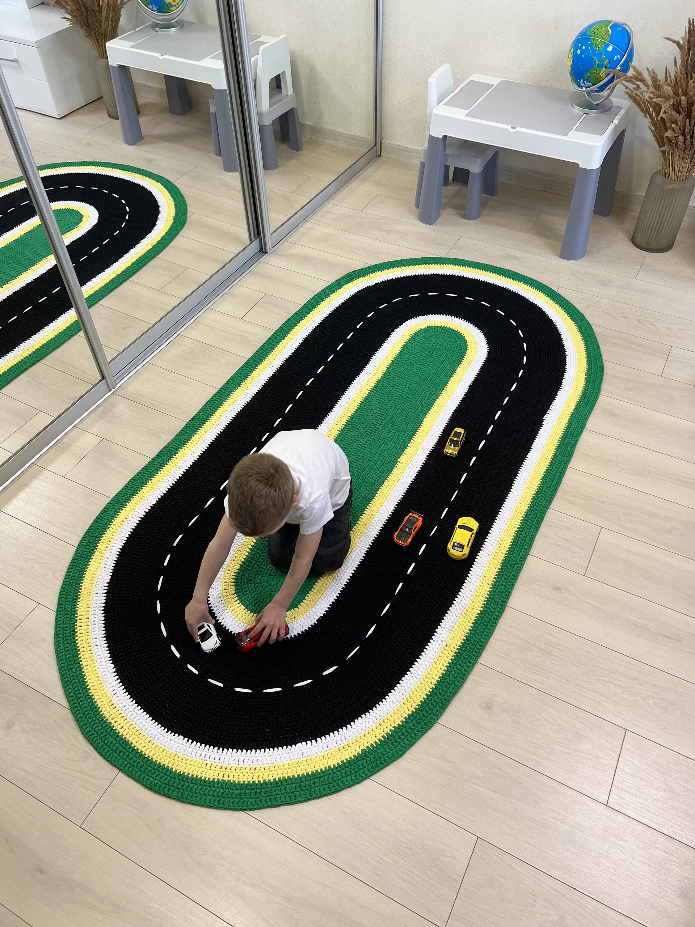 Race Road Track Toddler Play Mat Play Mat Car Race Car Track Rug for ...