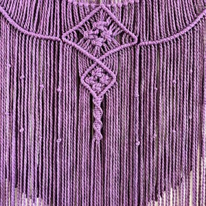 Purple Macrame Wall Hanging, Purple Wall Decor, Large Macrame, Boho ...