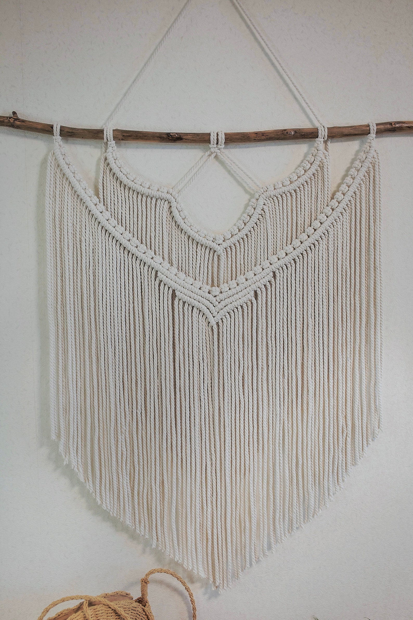 Minimalist Macrame Wall Hanging Simple Macrame Wall Decor | Etsy