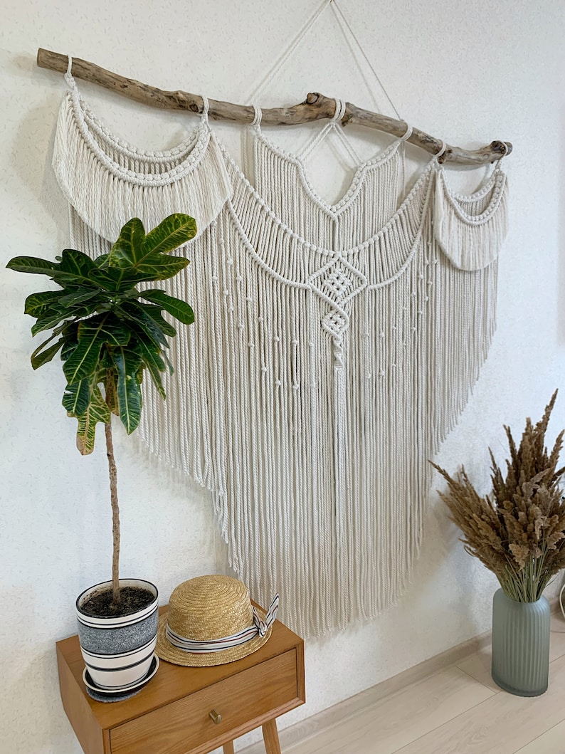 Extra Large Macrame Wall Hanging With Fringe Big Macrame - Etsy
