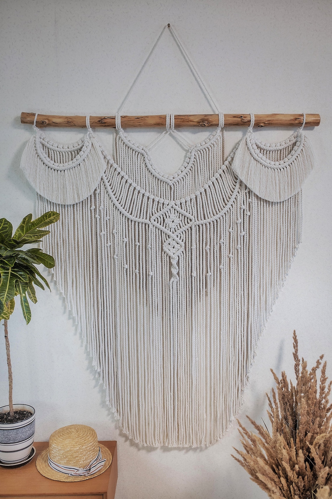 Große Makramee Wandbehang Wandkunst große Makramee Boho | Etsy