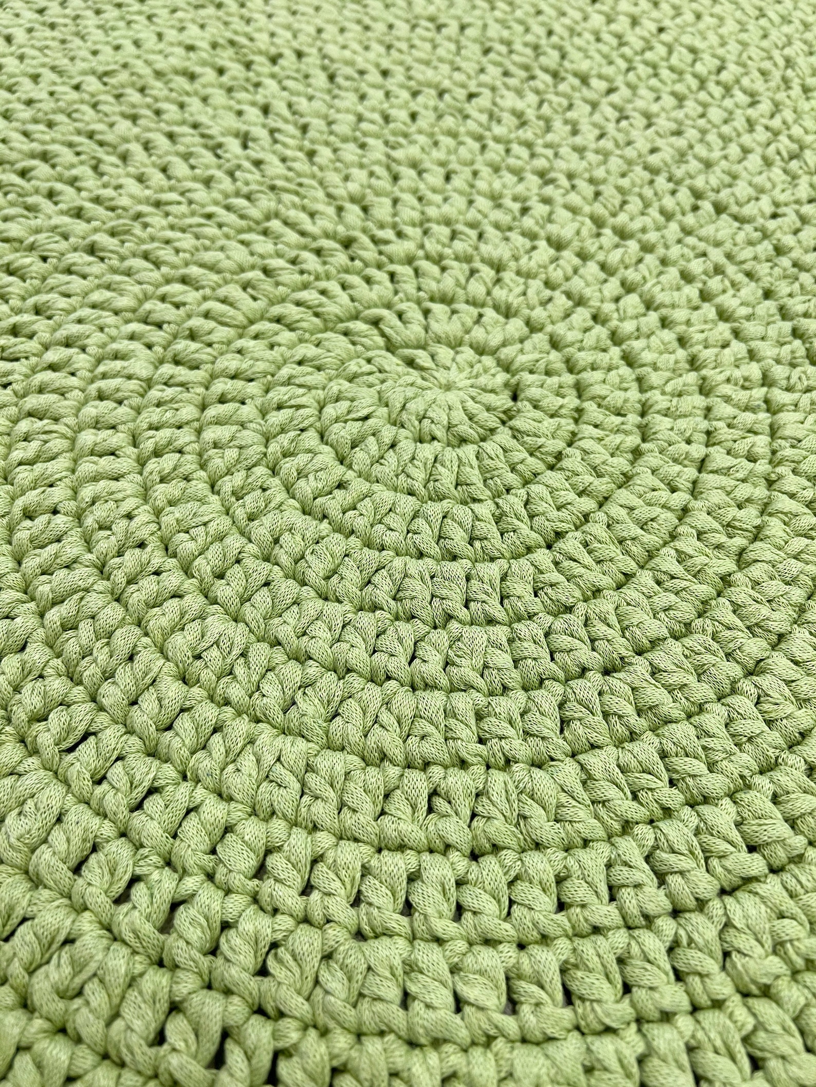Green Circle Rug Crochet Round Rug Door Mat Round Carpet | Etsy
