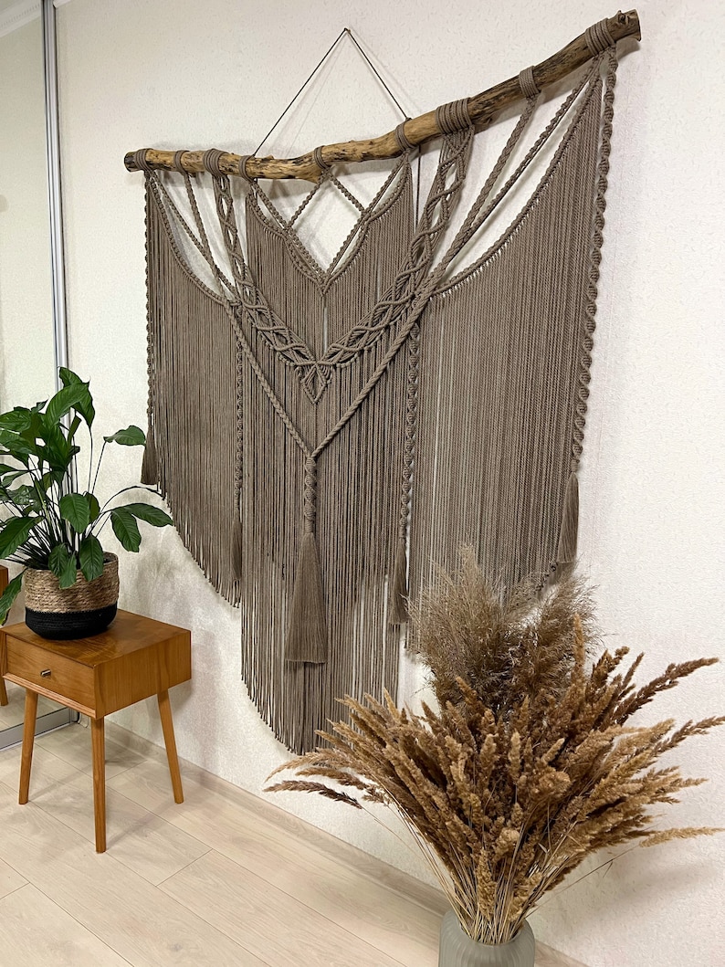 Extra Large Macrame Wall Hanging With Tassels, Big Macrame, Boho Wall ...
