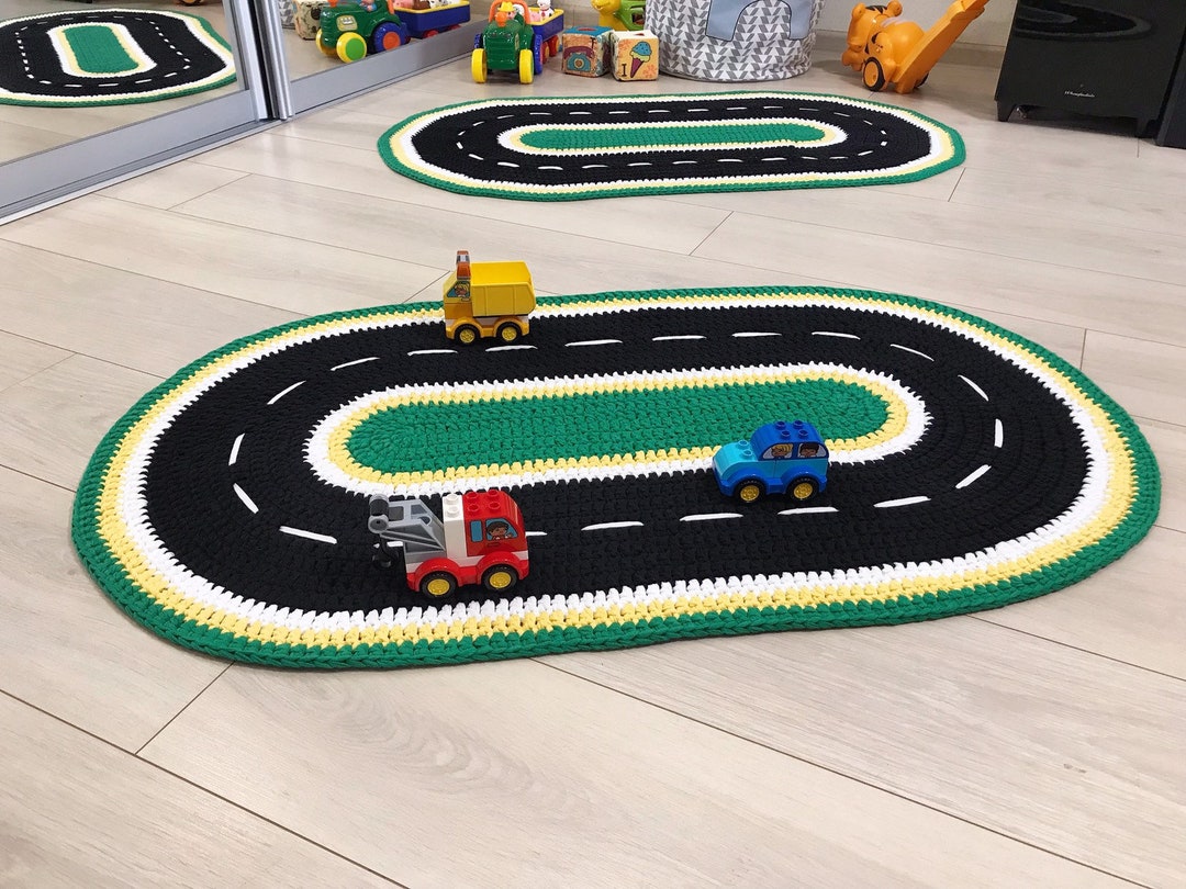 Race Road Track Toddler Play Mat Play Mat Car Race Car Track Rug for ...