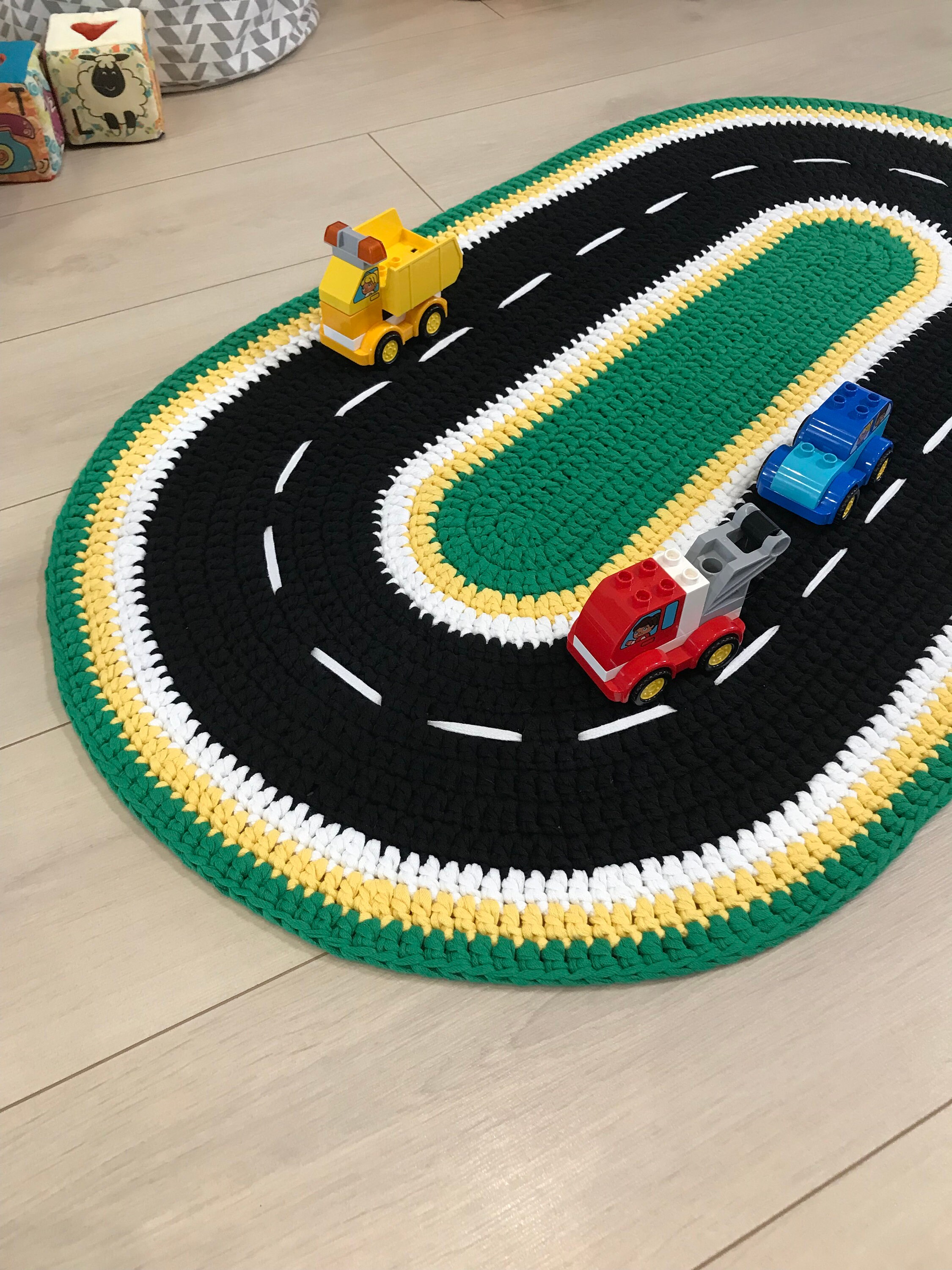 Race Road Track Toddler Play Mat Play Mat Car Race Car Track Rug for ...
