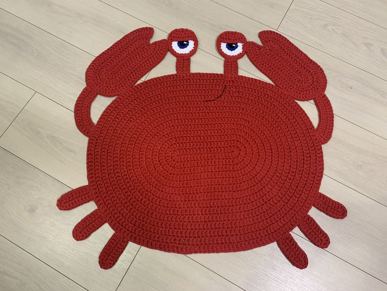 Crochet Crab Rug Nursery Rug Rug for Kids Room Crab Mat - Etsy