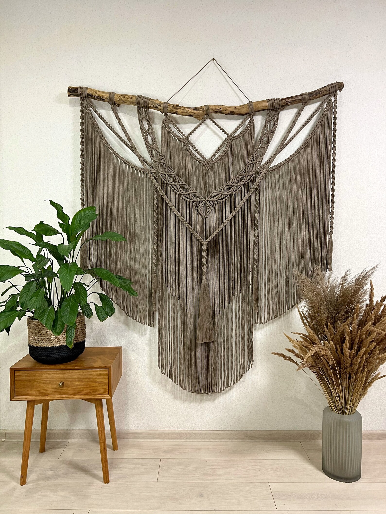 Extra Large Macrame Wall Hanging With Tassels Big Macrame - Etsy