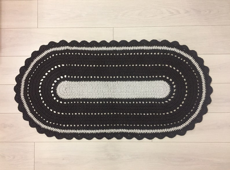 Brown Oval Rug Crochet Oval Rug Oval Carpet Small Area Rug - Etsy