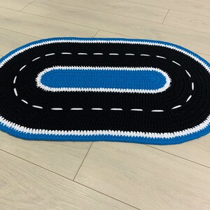 Crochet Road Rug Race Road Track Toddler Play Mat Play Mat Car Race Car ...