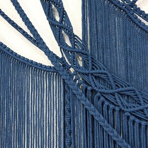 Extra Large Blue Macrame Wall Hanging With Tassels, Big Macrame, Boho ...