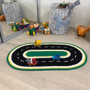Race Road Track Toddler Play Mat Play Mat Car Race Car Track Rug for ...