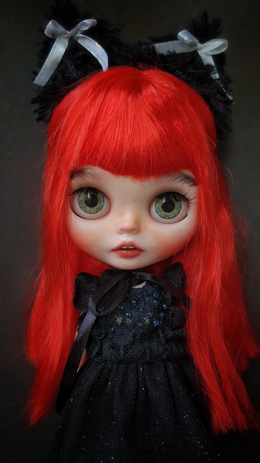 Torry Dolls Custom Blythe Doll White Skin Tone. Red Long Hair. Sculpted ...