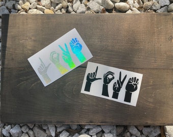 Sign Language Decal | Etsy