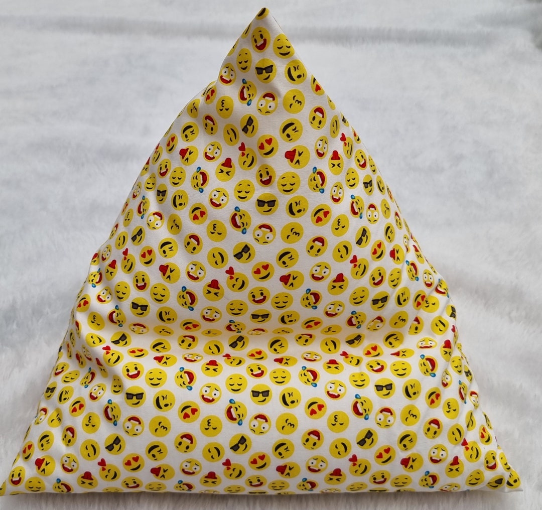 Pyramid Pillow Tablet Pillow Book Cushion Smileys for Tablet/book - Etsy