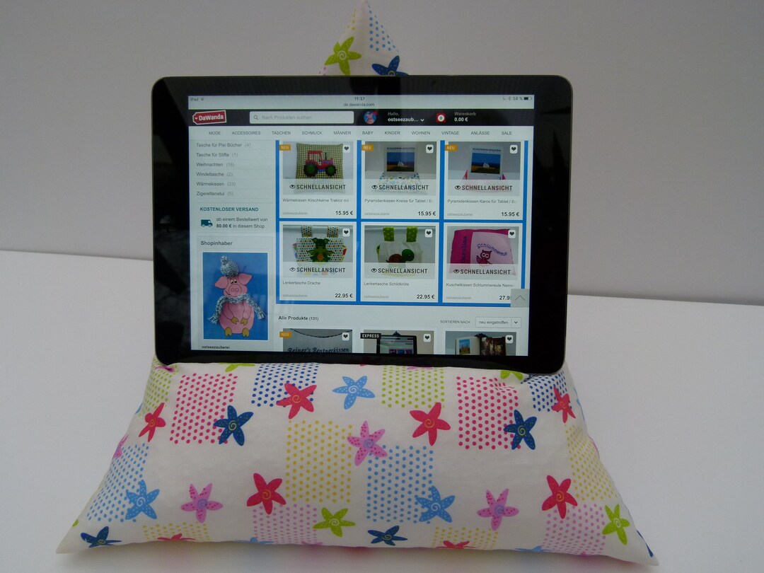 Pyramid Pillow Tabletkissen Book Pillow Reading Pillow Starfish for ...