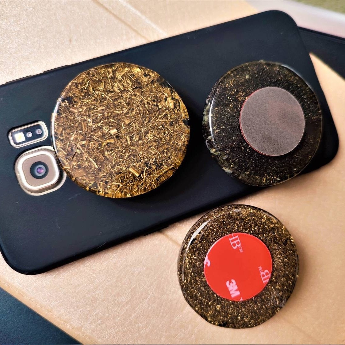 Orgonite® Cell Phone Block EMF Balance & Protection Shungite / Obsidian ...