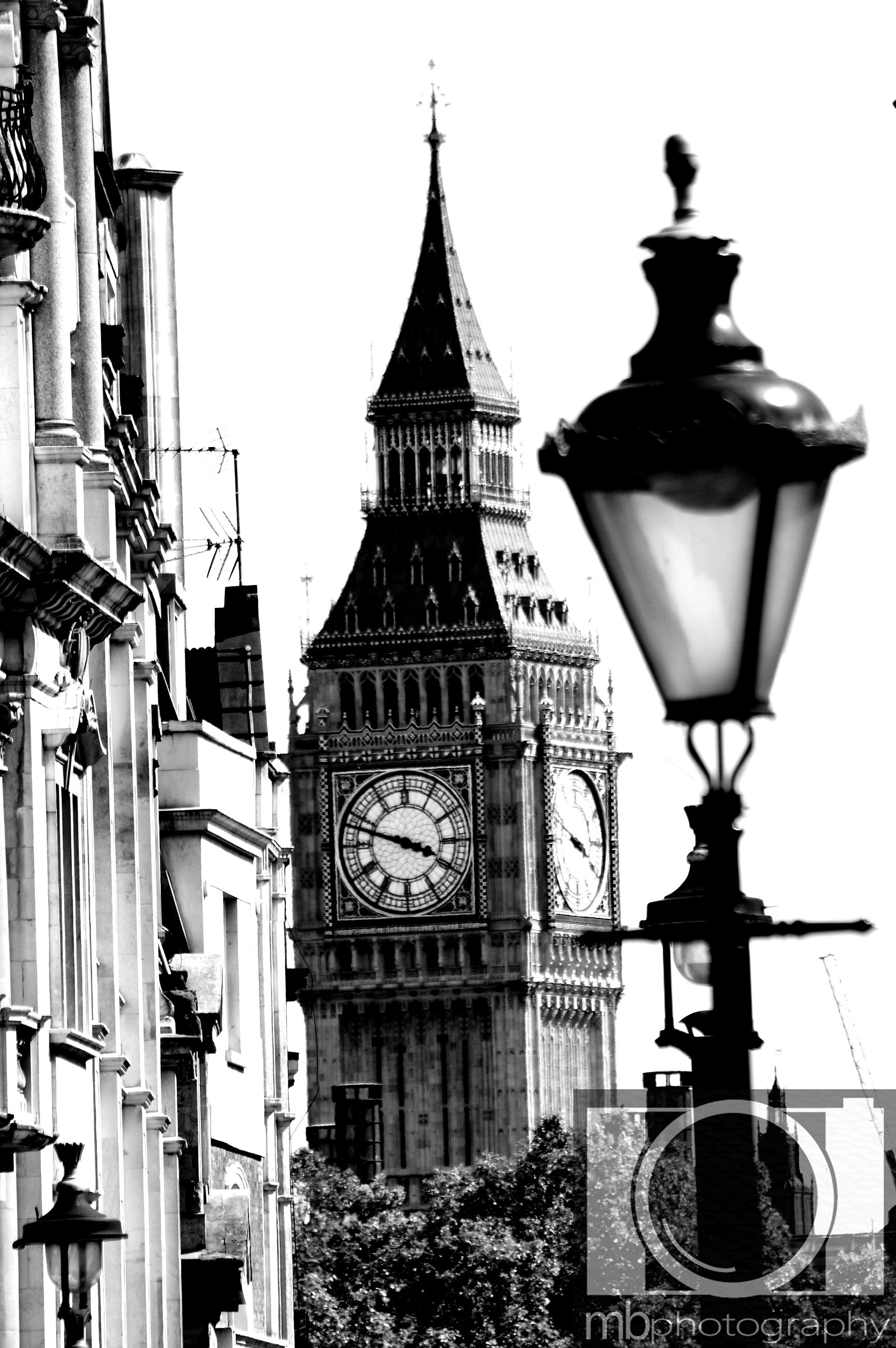 Big Ben -black and White Photograph Print Mounted Card Frame or Print ...