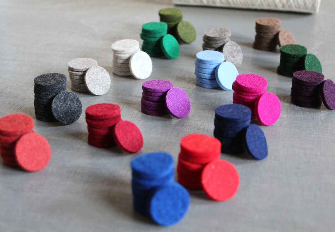 Felt Circles Made of Pure Wool Felt, from 20 Pices Ø 34mm - Etsy