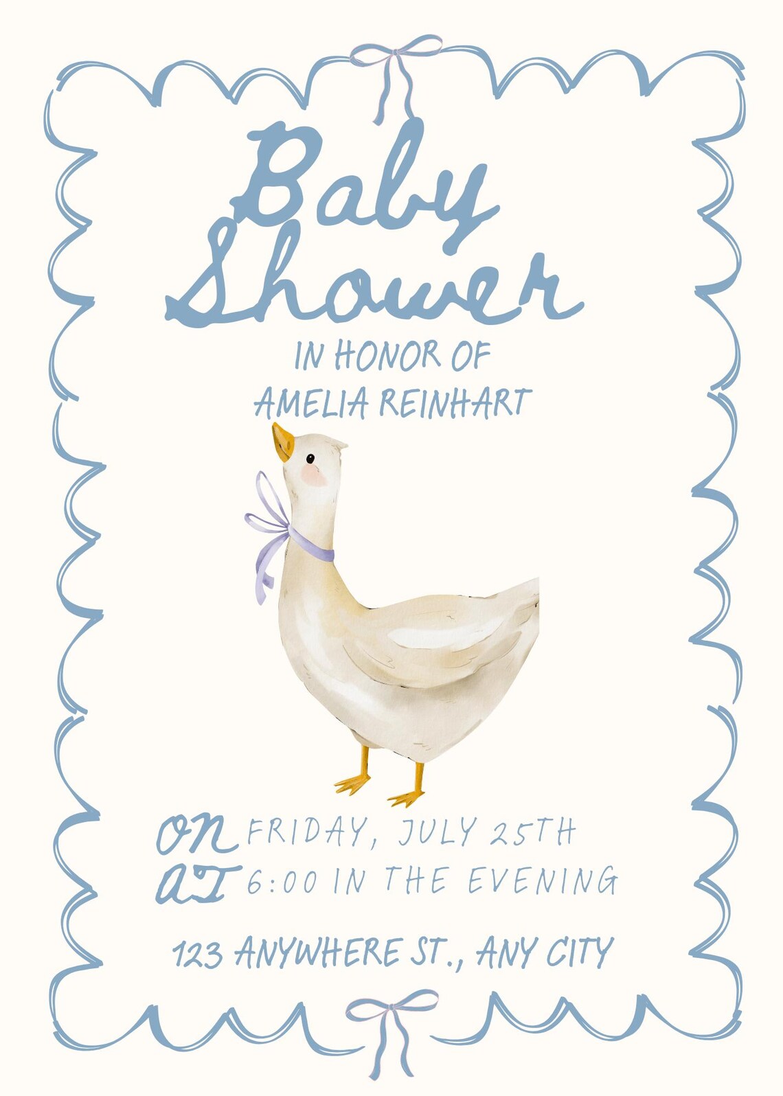 EDITABLE Baby Shower Invitation Template - Etsy
