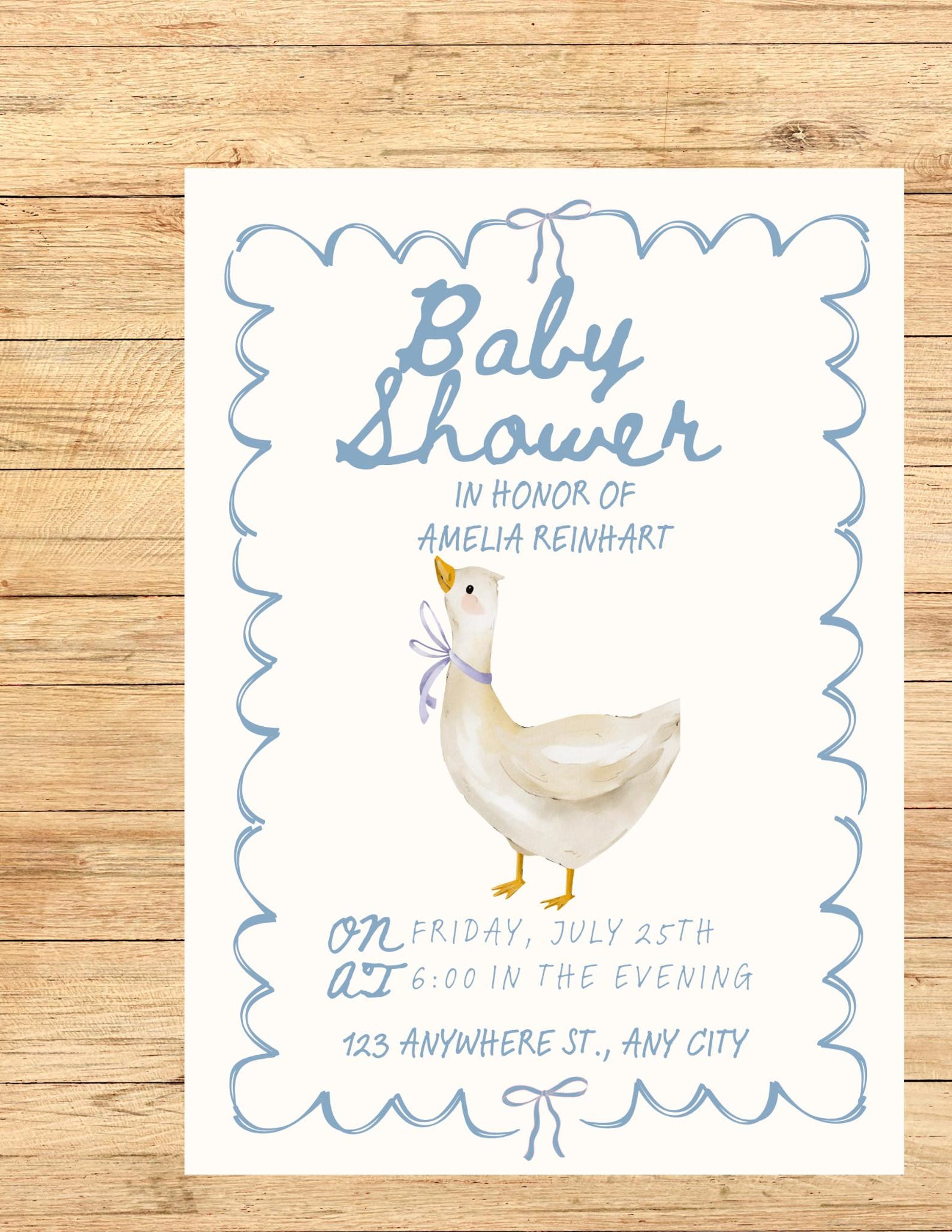 EDITABLE Baby Shower Invitation Template - Etsy