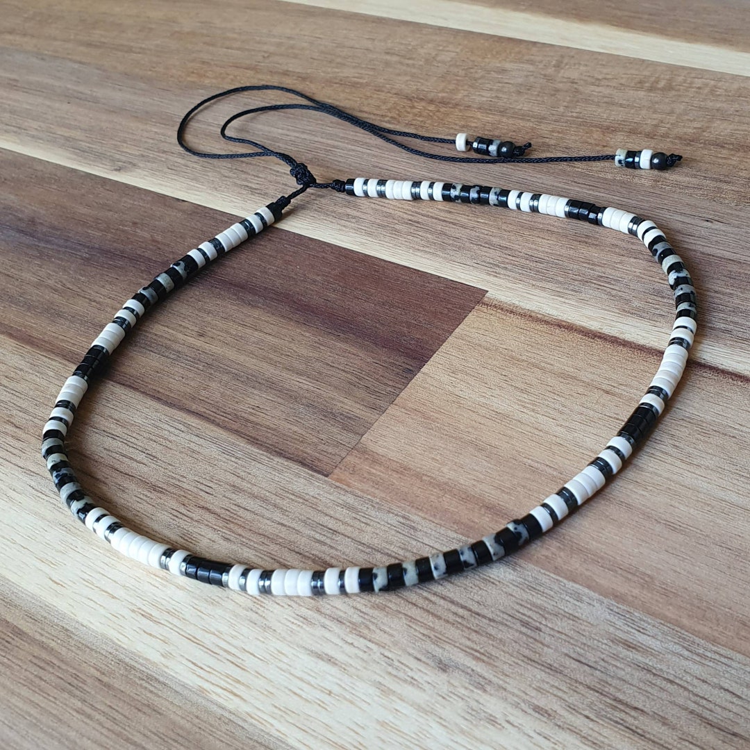 Chic Surf Modular Choker Dalmatian Jasper White Turquoise Hematite Onyx ...