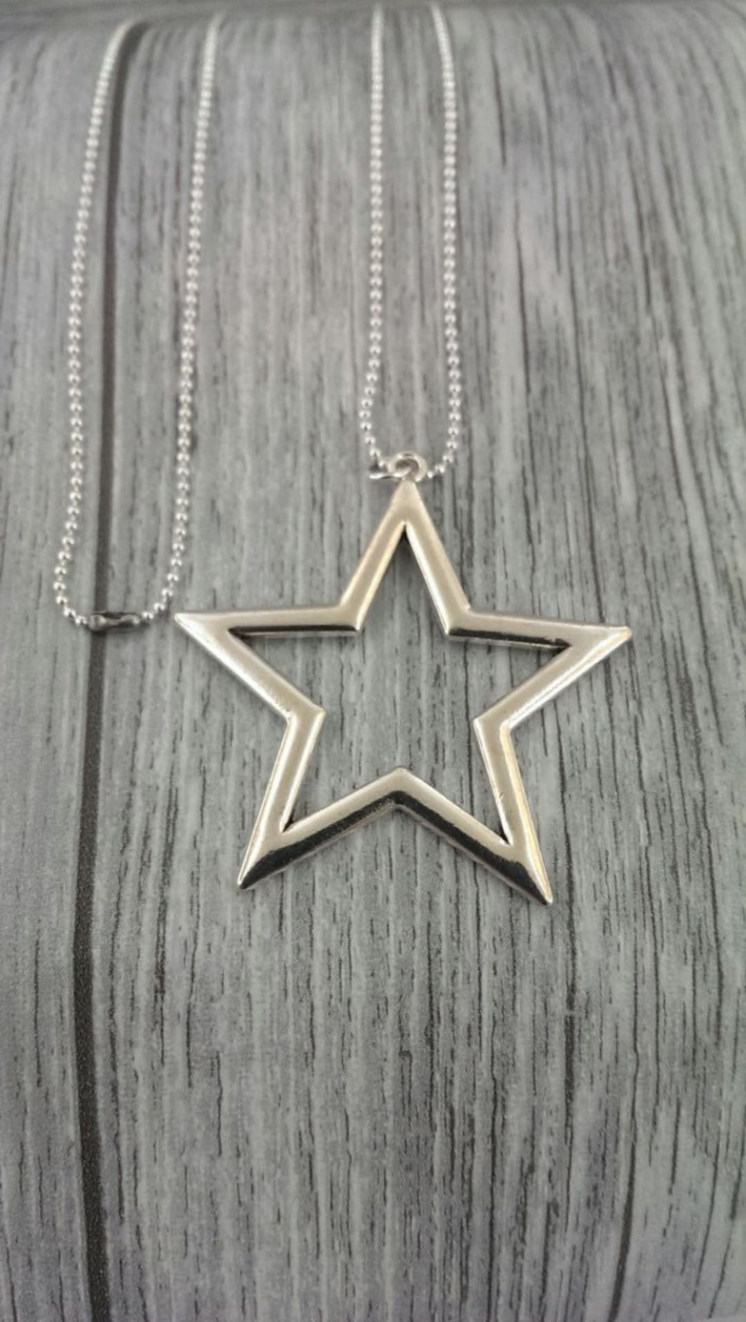 1 Big Pendant Star Silver - Etsy