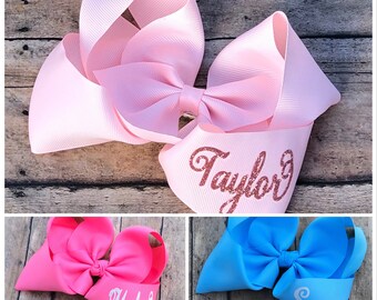 Monogrammed Hair Bow | Etsy