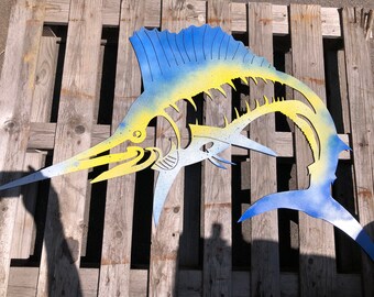 Metal fish art | Etsy