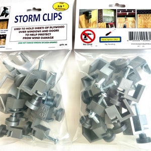 Storm Clips-for 1/4", 3/8", 1/2", or 5/8" Plywood. Hurricane Clips ...