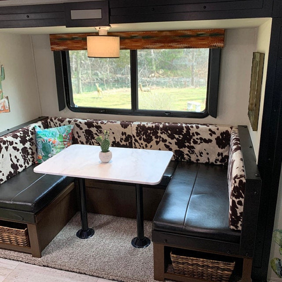 U-shaped Custom Dinette Seat Covers (6+) That Transform Your Trailer ...
