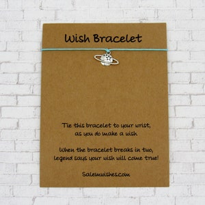 Saturn Wish Bracelet, Outer Space Gift, Saturn Gift, Galaxy Gift ...