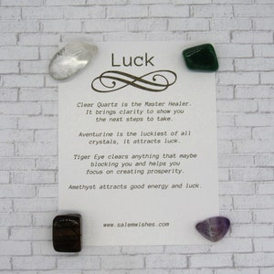 Luck Crystal Set Crystals for Luck Lucky Crystals Good Luck - Etsy