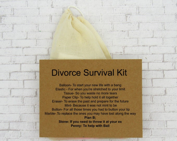 Divorce Gift, Breakup Survival Kit, Break up Gift, Divorce Survival Kit ...