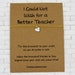 Teacher Thank You Gift, Teacher Wish Bracelet, Teacher's Wish, Teacher ...