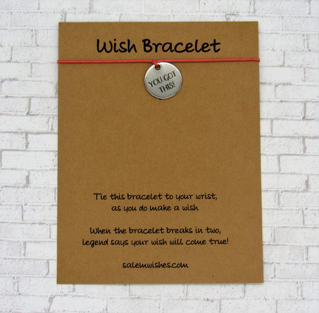 Motivational Gift, Motivational Wish Bracelet, Inspirational Gift ...