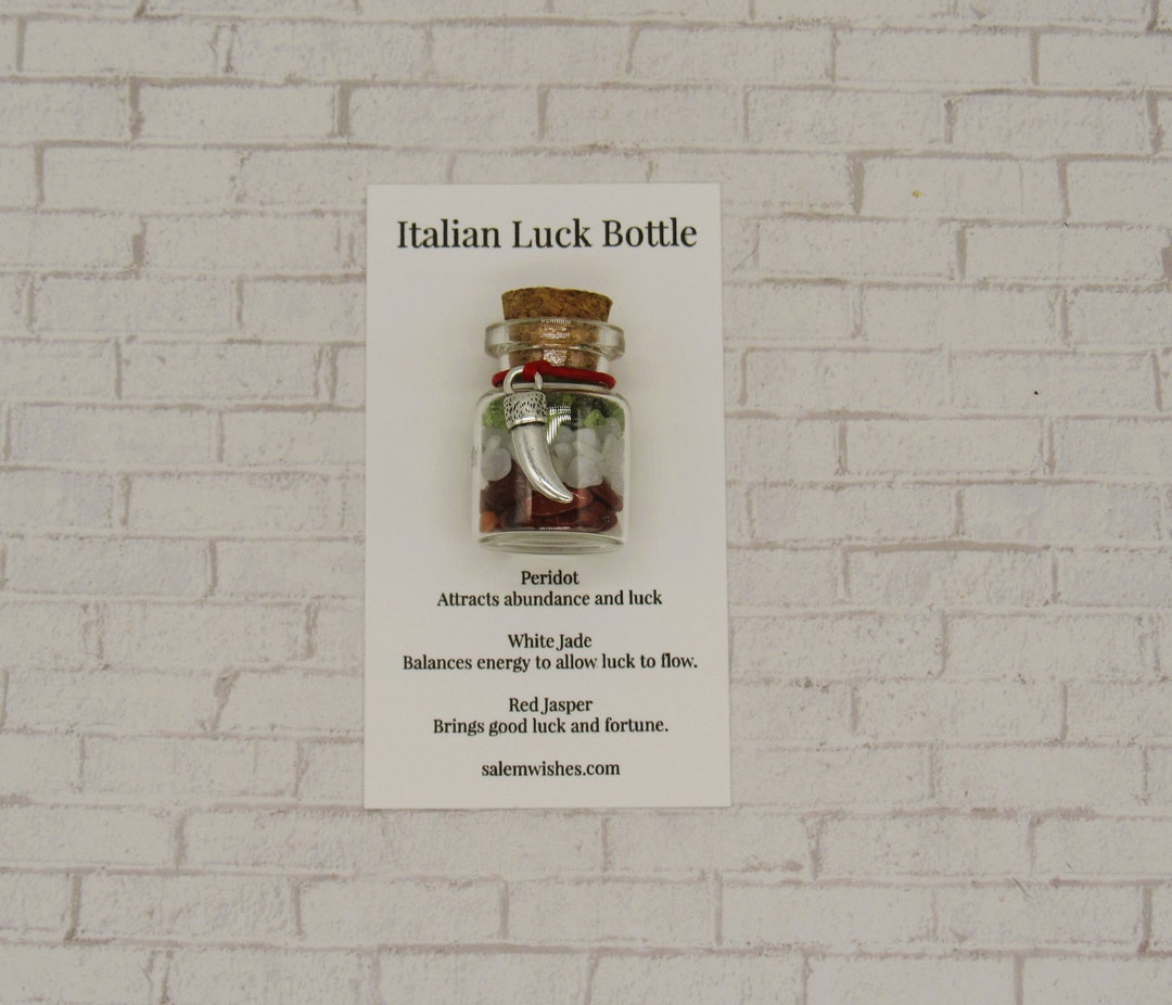Italian Luck Bottle, Italian Lucky Charm, Fortuna Gift, Lucky Charm ...
