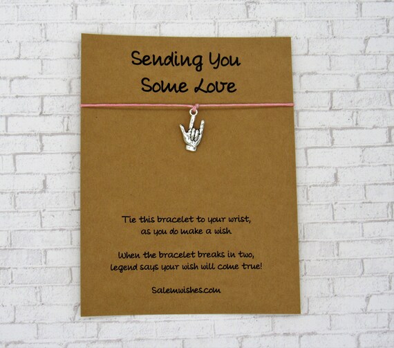 Sending You Some Love Gift I Love You Wish Bracelet Get Well | Etsy