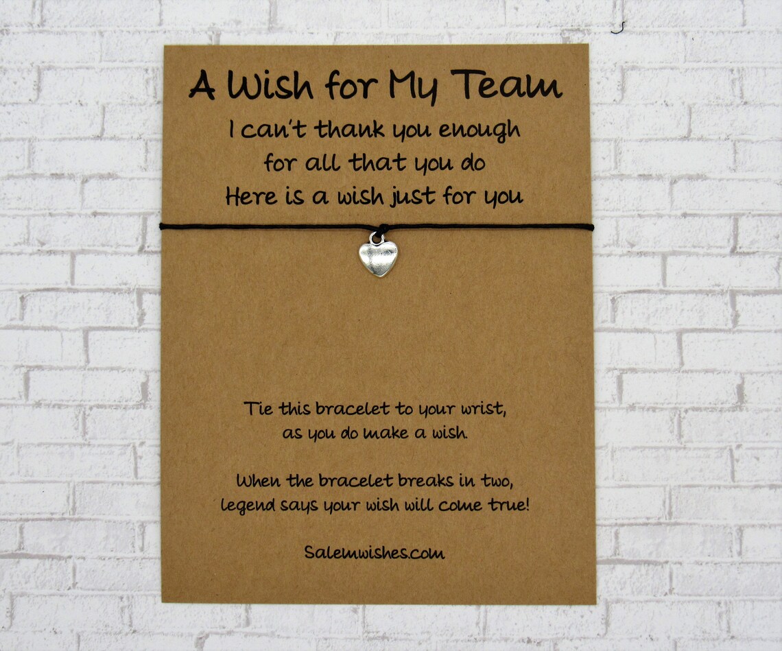 Gift for Co-worker Wish Bracelet Colleague Thank You Gift - Etsy