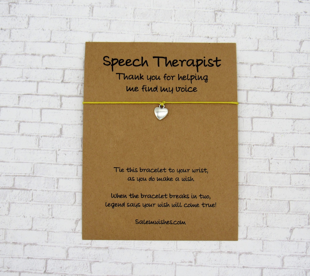 Speech Therapist Gift, Speech Therapist Wish Bracelet, Speech Teacher ...