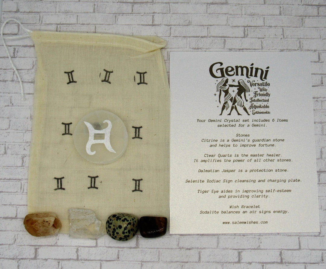 Gemini Crystal Set, Gemini Gift, Gift for Gemini, Gemini Birthday ...