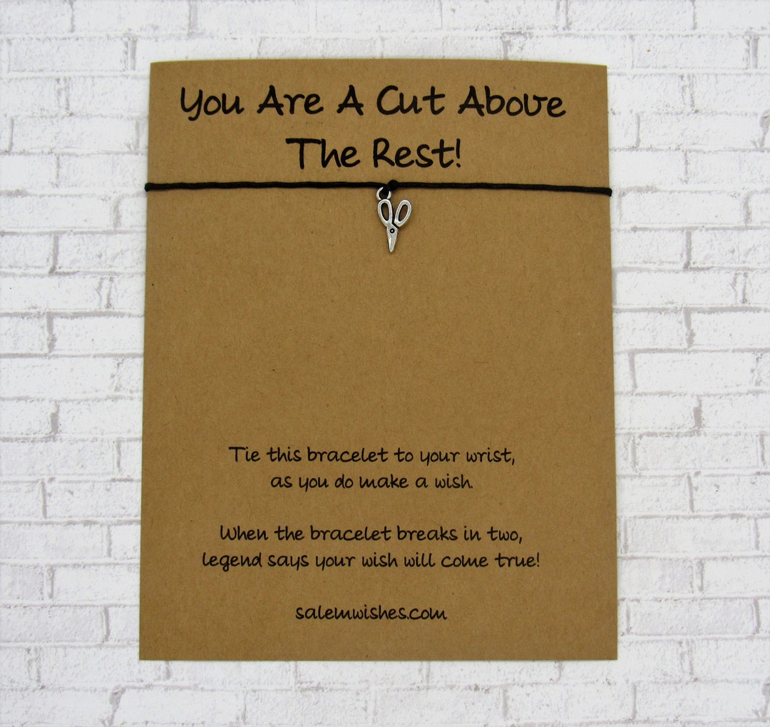 Scissor Gift, Scissor Wish Bracelet, Hair Stylist Gift, Hairdresser ...